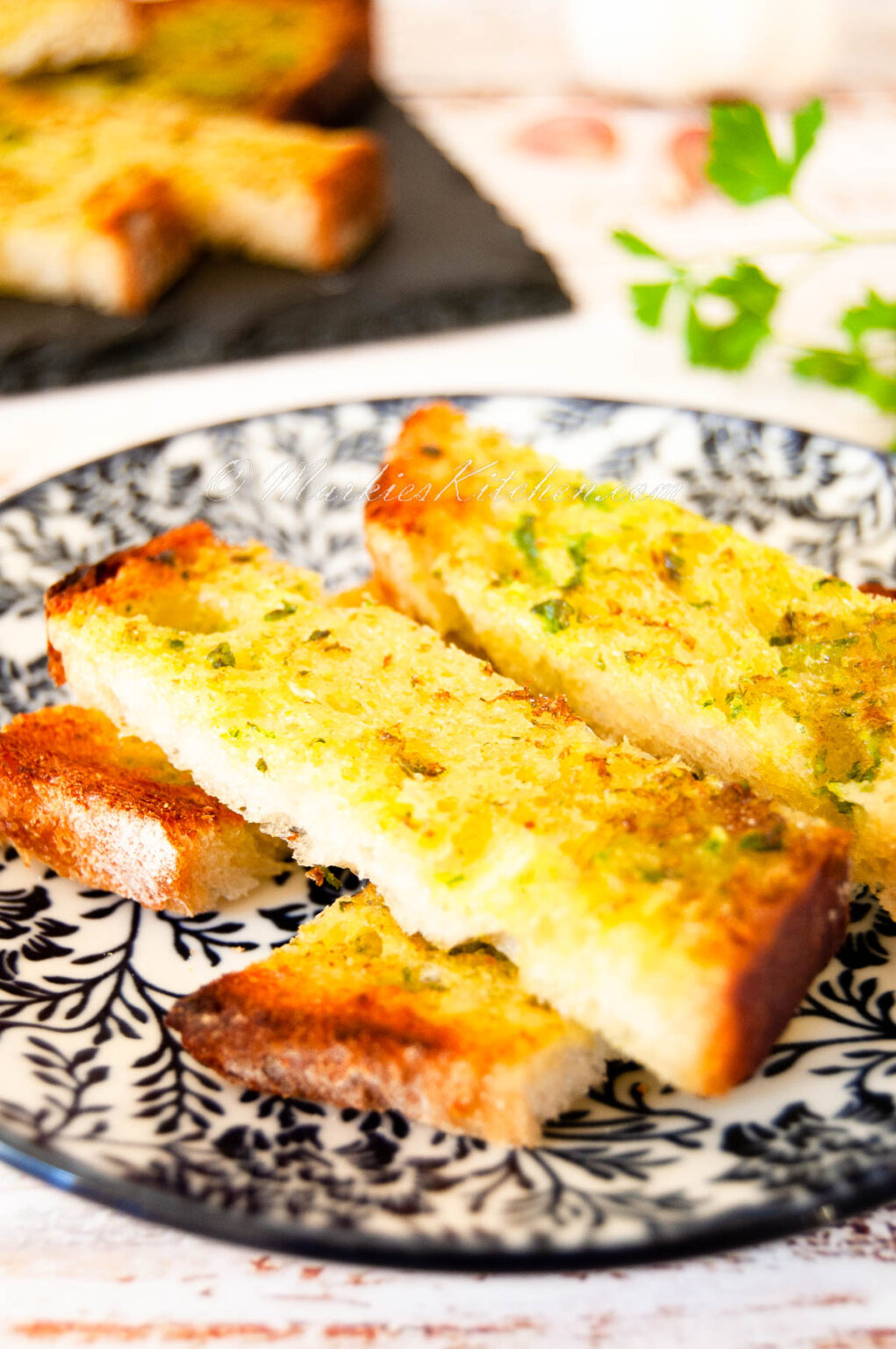 Homemade Garlic Bread with Sliced Bread - Markie's Kitchen