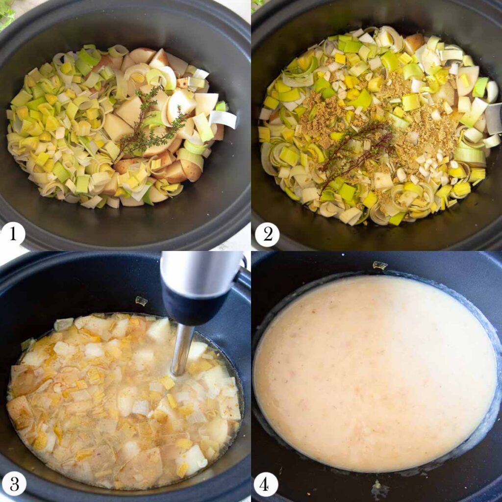 Slow Cooker Leek And Potato Soup - Markie's Kitchen